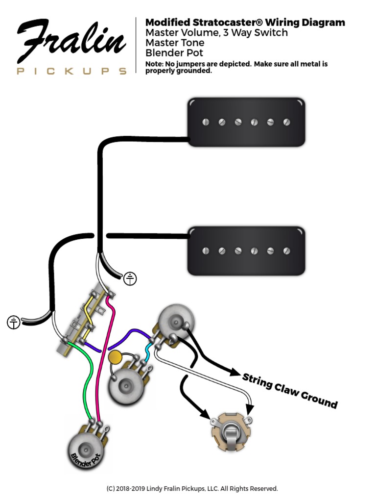 Master Volume, 3 Way Switch Master Tone Blender Pot: Modified ...