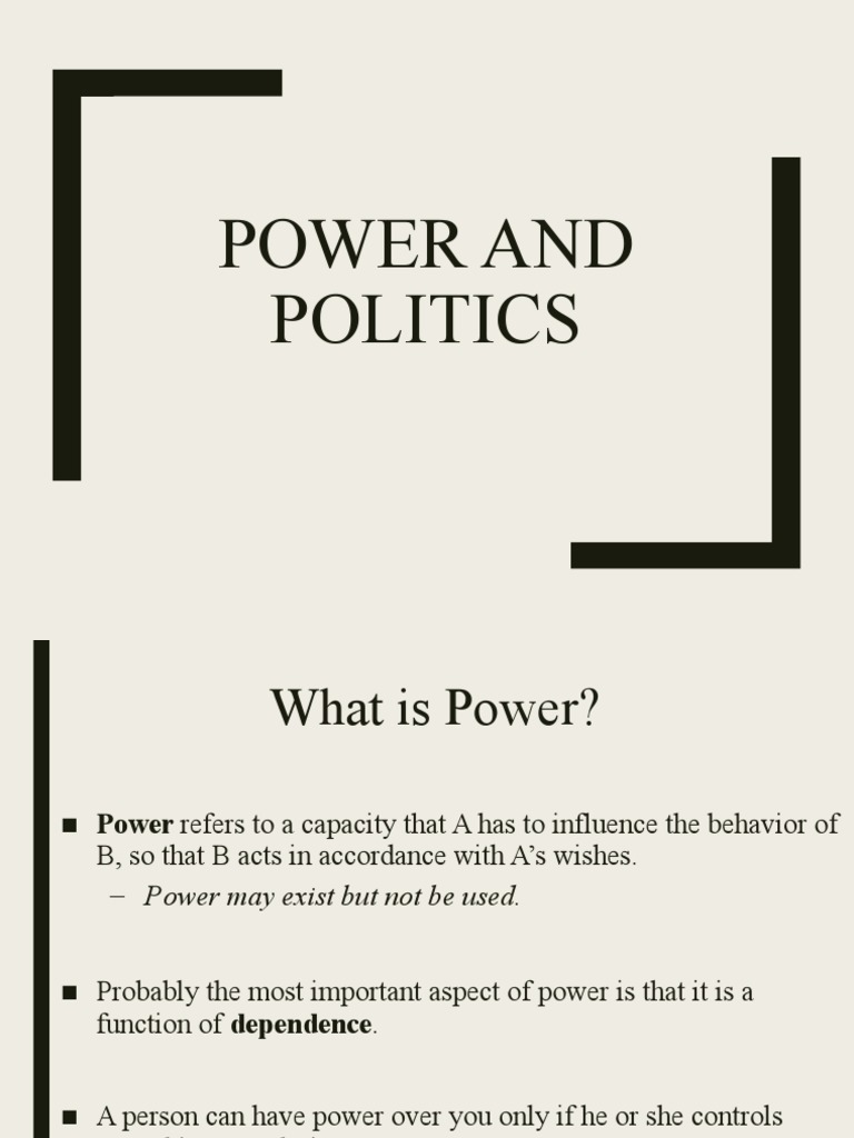 Understanding Power Dynamics | PDF | Power (Social And Political ...