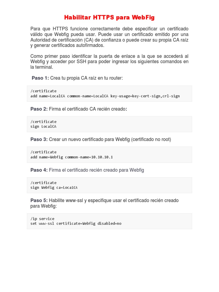 Configuración de Web - Fig | PDF