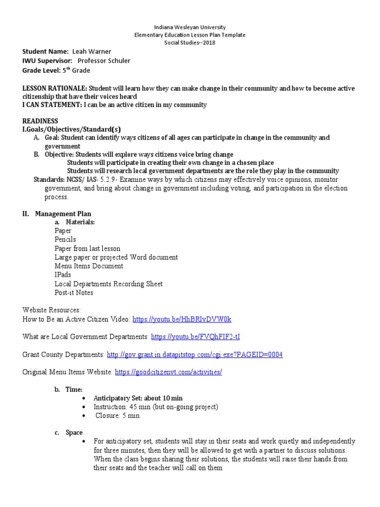 Ss Lesson Plan 2 | PDF | Lesson Plan | Educational Assessment