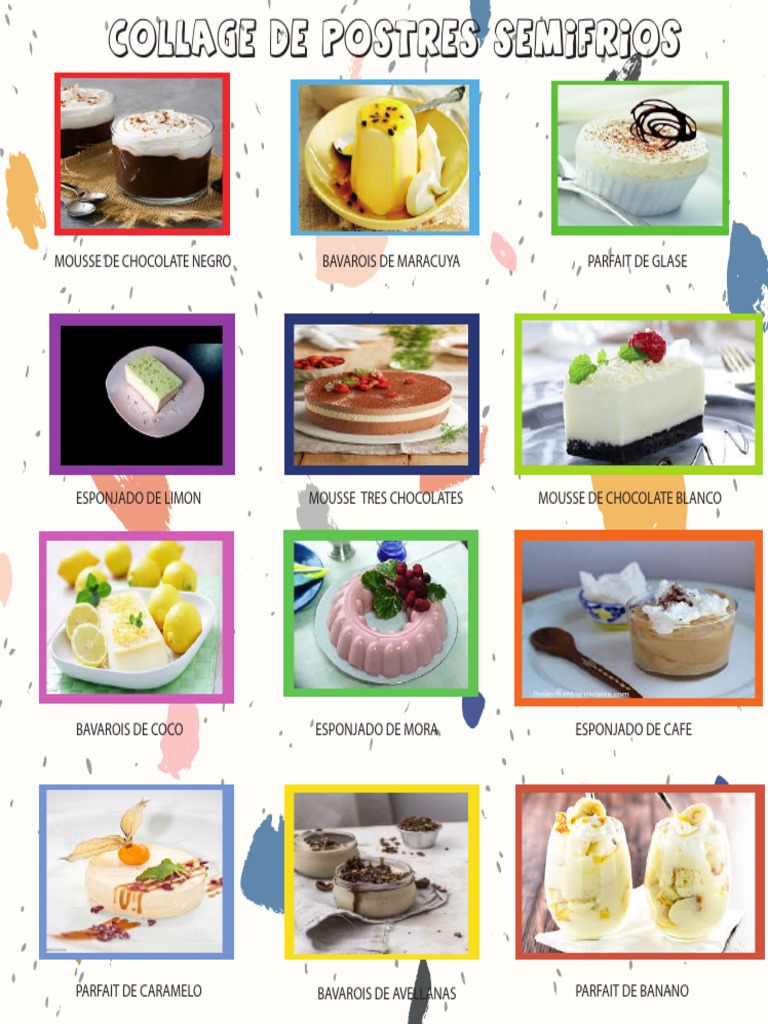 Collage de Postres Semifrios PDF | PDF