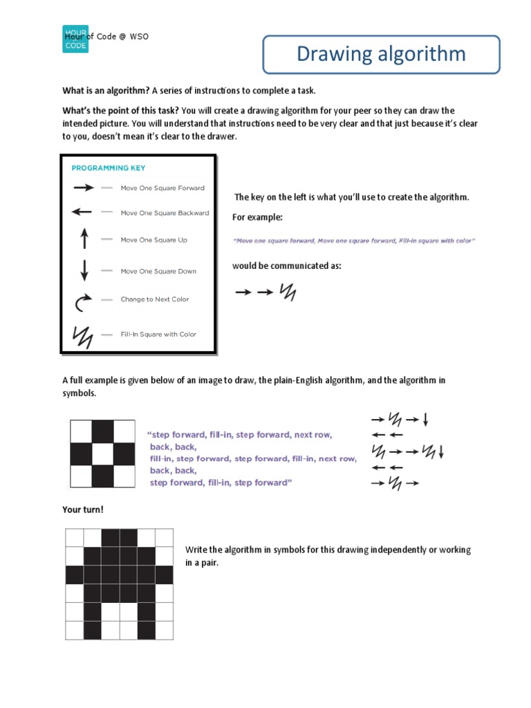 Drawing Algorithms Worksheet | PDF