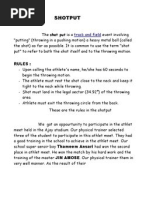 Shot Put Rules and Regulations Guide | PDF