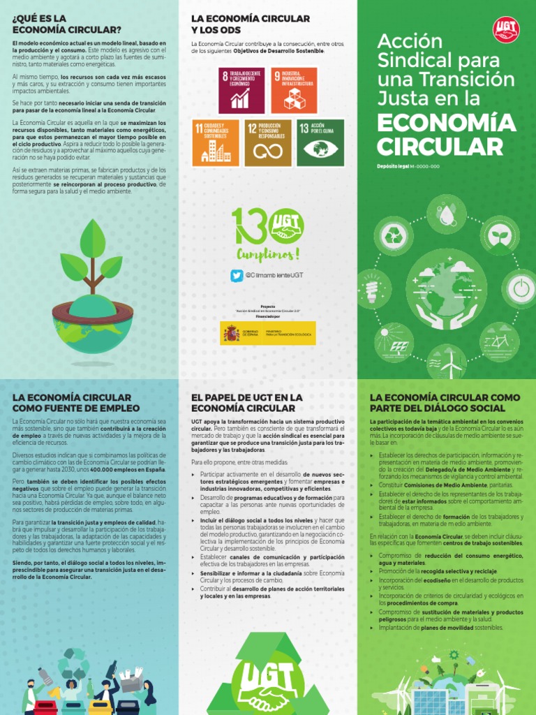 Ugt Triptico Economia Circular | PDF | Sustentabilidad | Economias