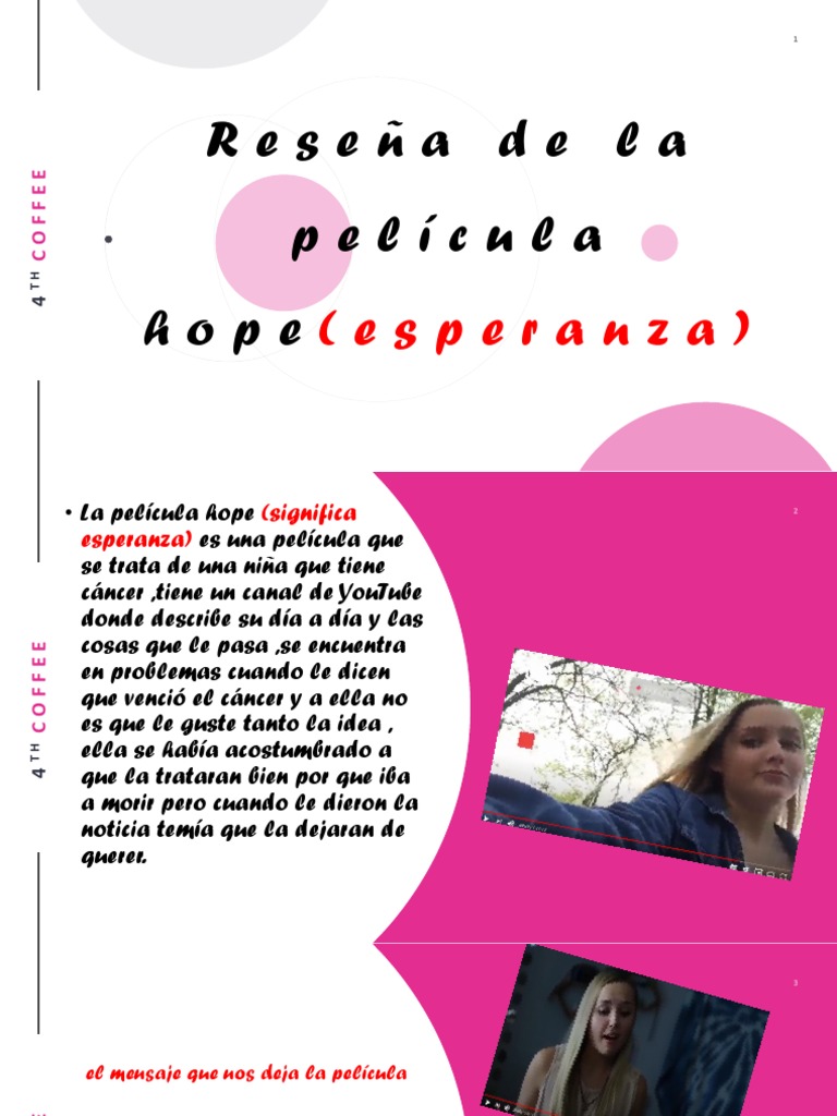 Reseña de la película hope(esperanza) | PDF