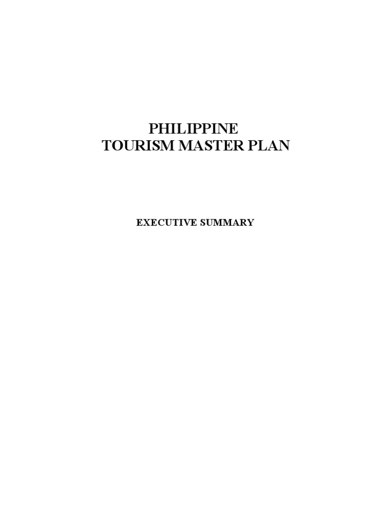 Tourism Master Plan | PDF | Tourism | Gross Domestic Product