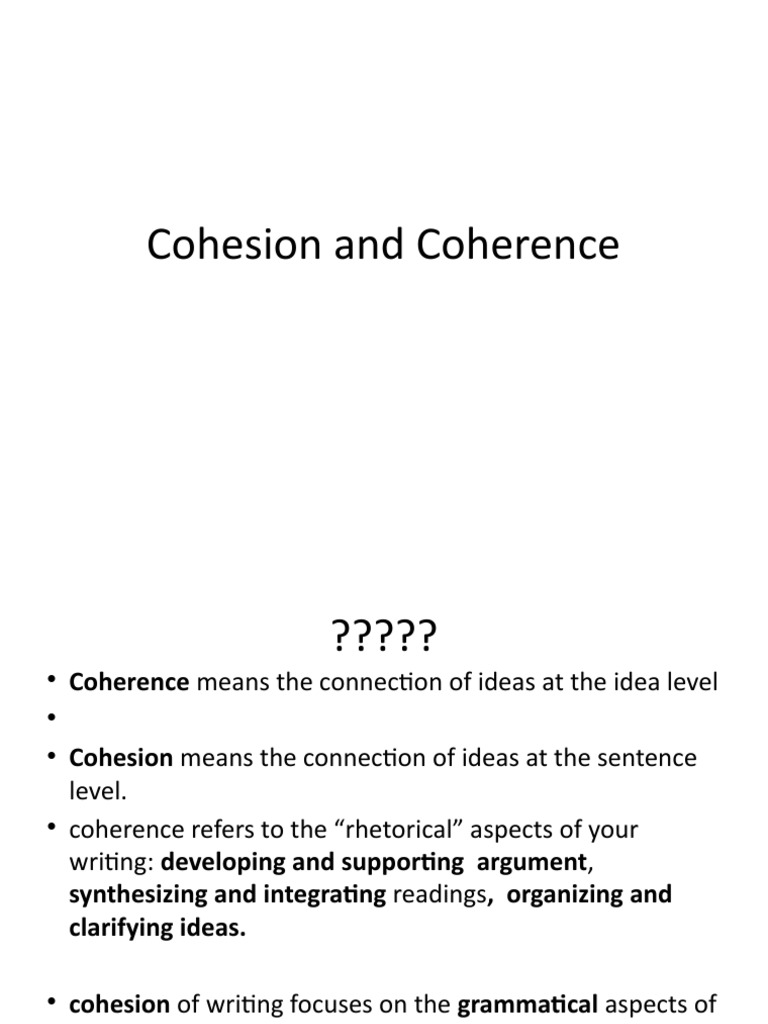 Cohesion and Coherence | PDF | Word | Noun