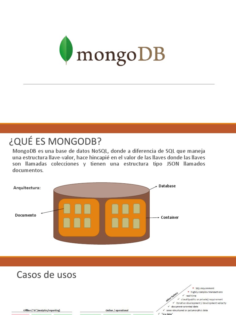 Mongo | PDF | Mongo Db | Tipo de datos