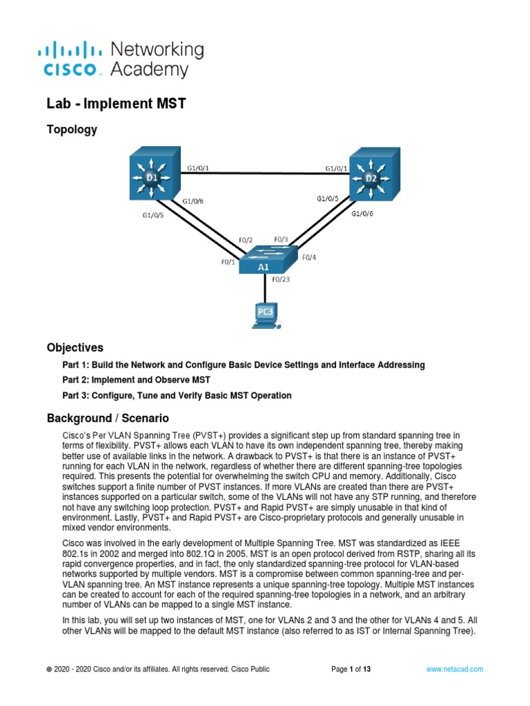 Lab Implement Mst Topology Pdf Computer Standards Computer