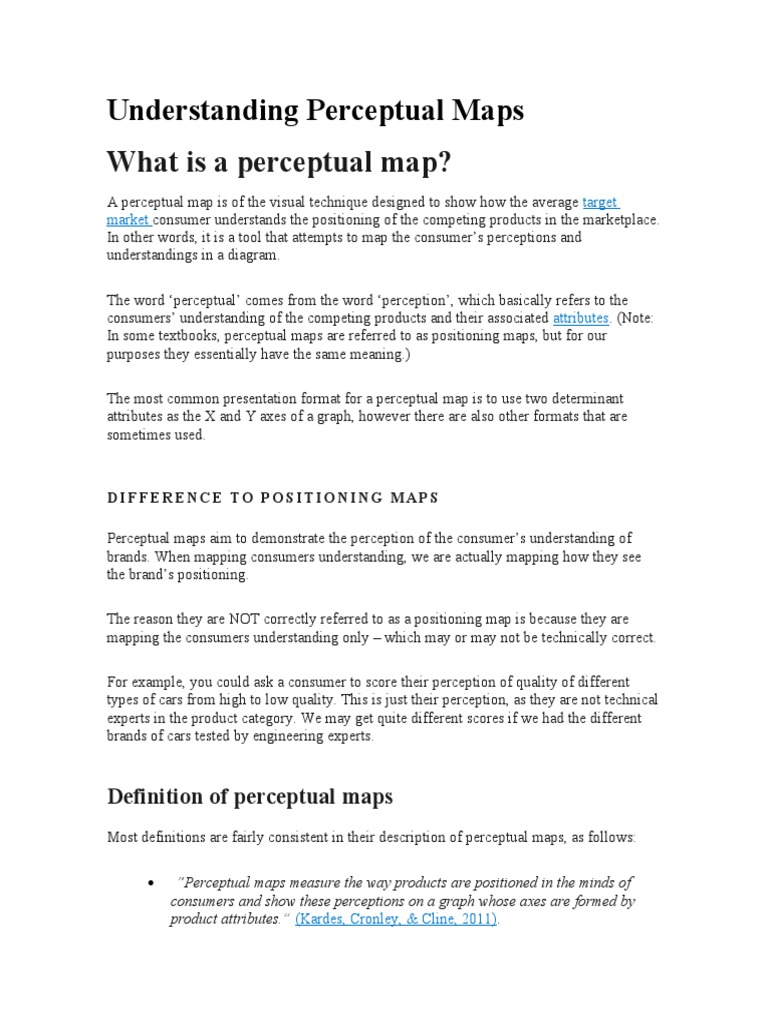 Understanding Consumer Perceptions: An Analysis of Perceptual Maps ...