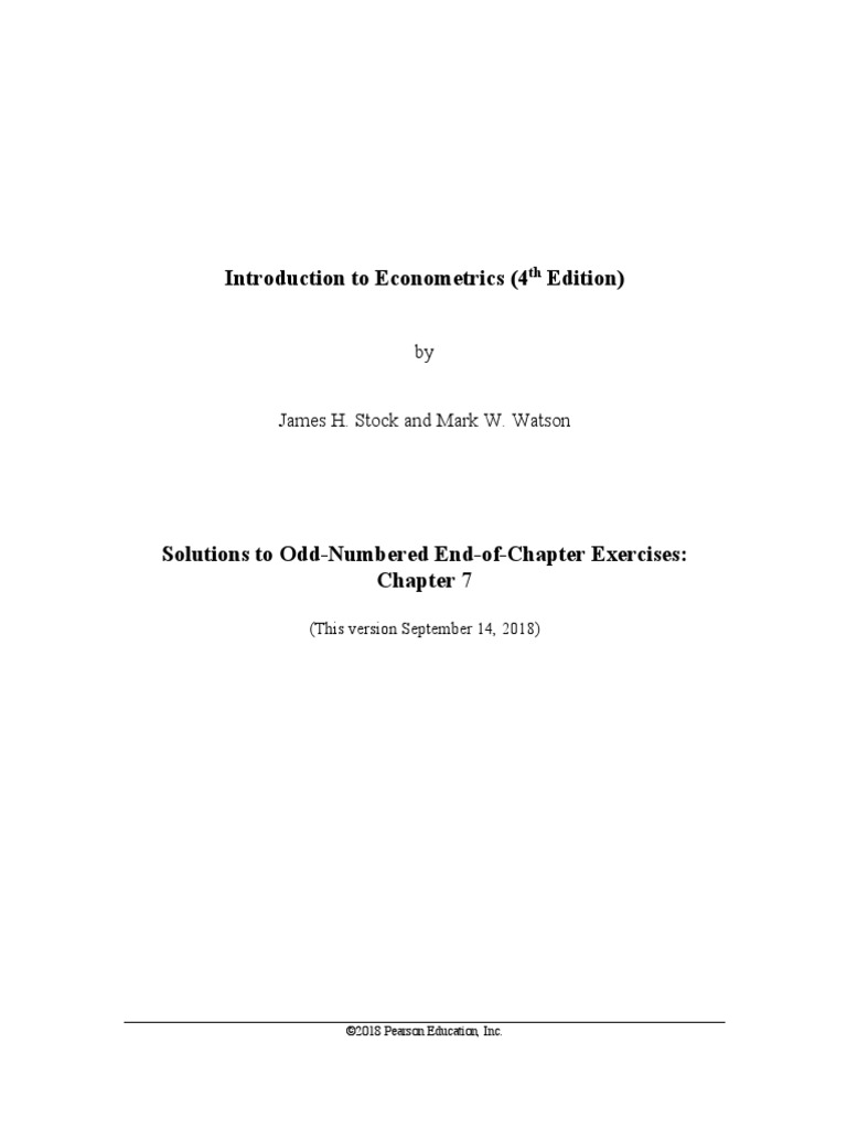 Stock Watson 4E Exercisesolutions Chapter7 Students PDF | PDF | P Value | Statistics
