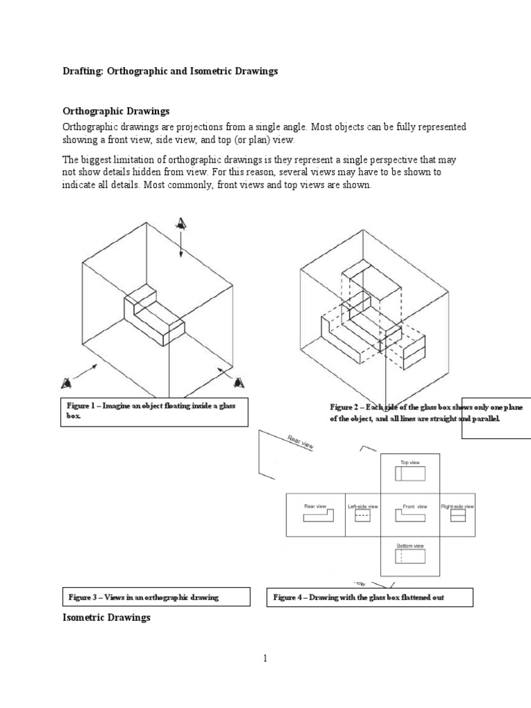 Drafting: Orthographic and Isometric Drawings | PDF | Drawing | Geometry