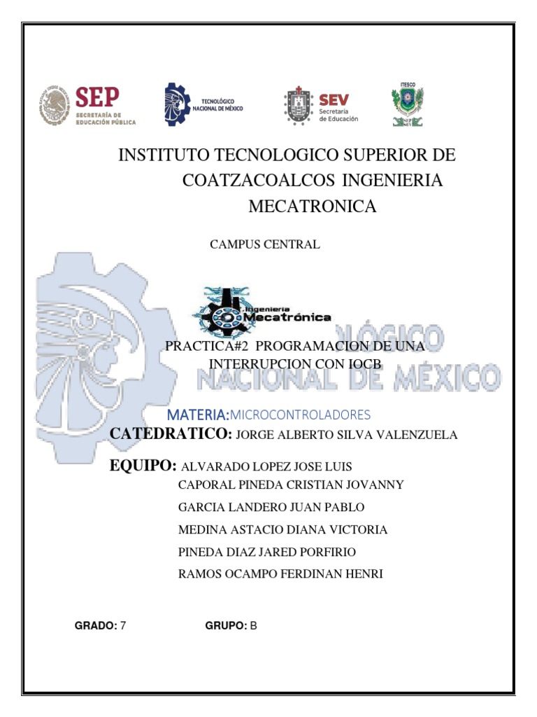 Practica #2 Programacion de Interrupcion Iocb | PDF | Microcontrolador | Poco