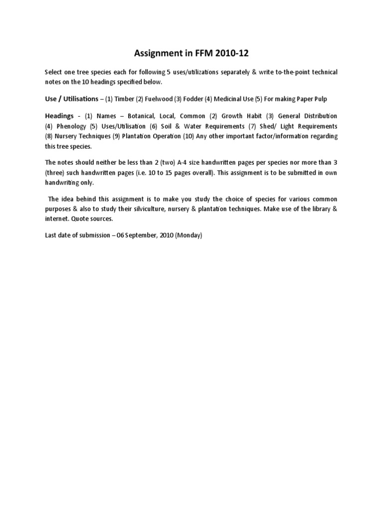 FFM Assignment | PDF