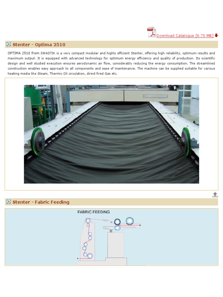 Stenter Machine | PDF | Clothes Dryer | Automation