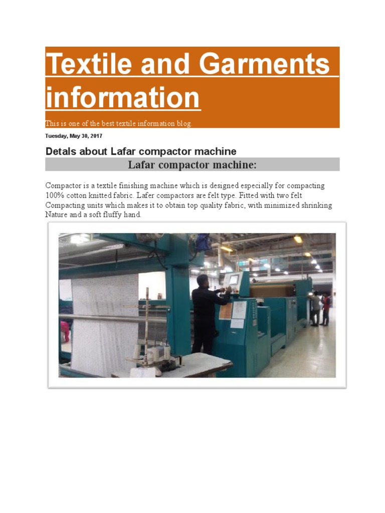 Textile and Garments Information | PDF | Textiles | Materials