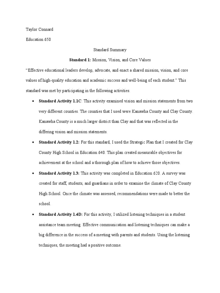 Standard One Summary | PDF | Behavior Modification | Psychological Concepts