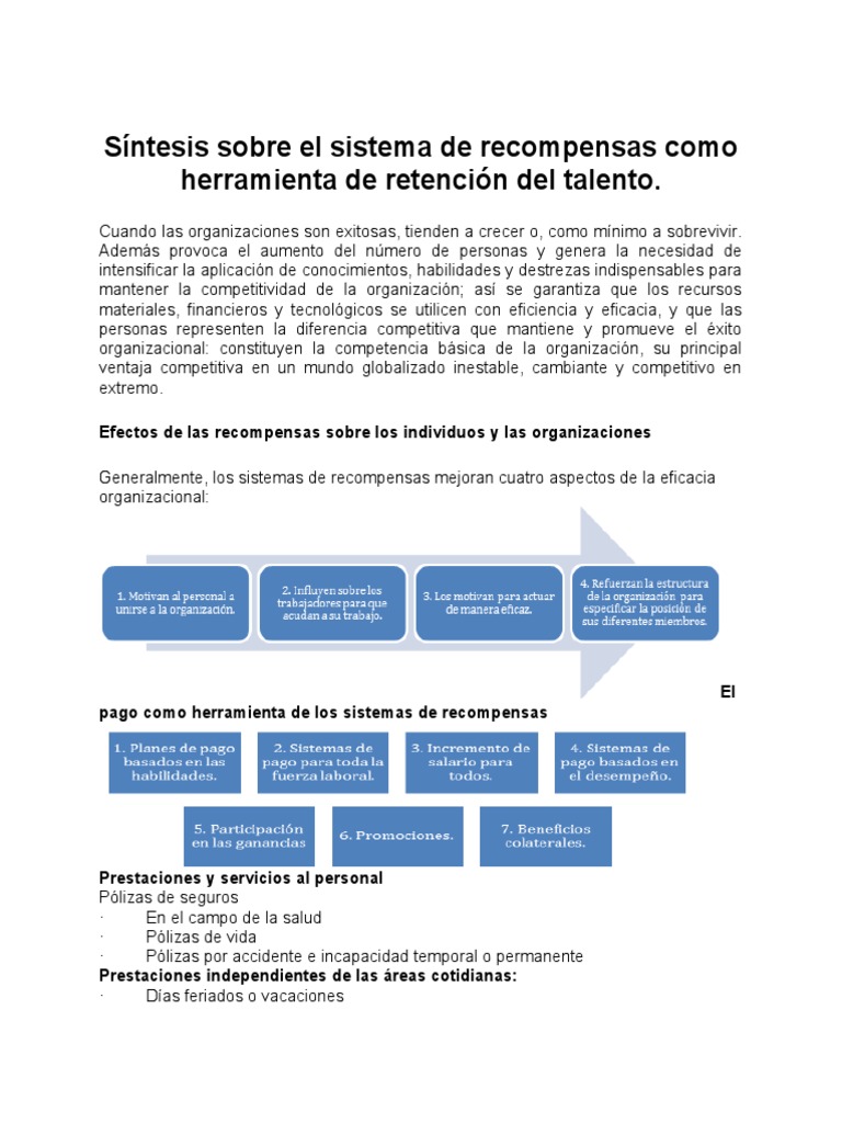 Sistema de Recompensas y Retención de Talento | PDF | Salario | Motivación