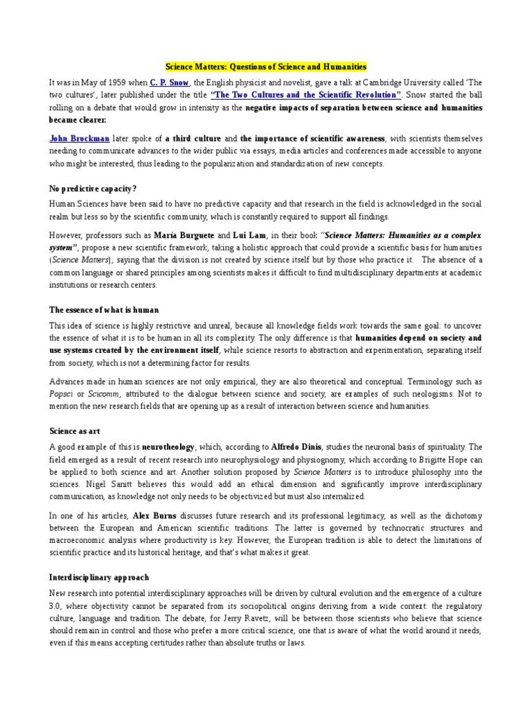 C. P. Snow "The Two Cultures and The Scientific Revolution" | Download ...