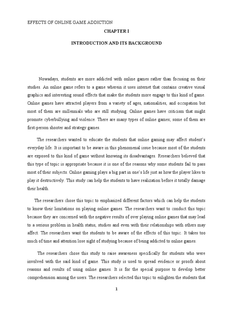 Effects of Online Game Addiction | PDF | Survey Methodology | Sampling ...