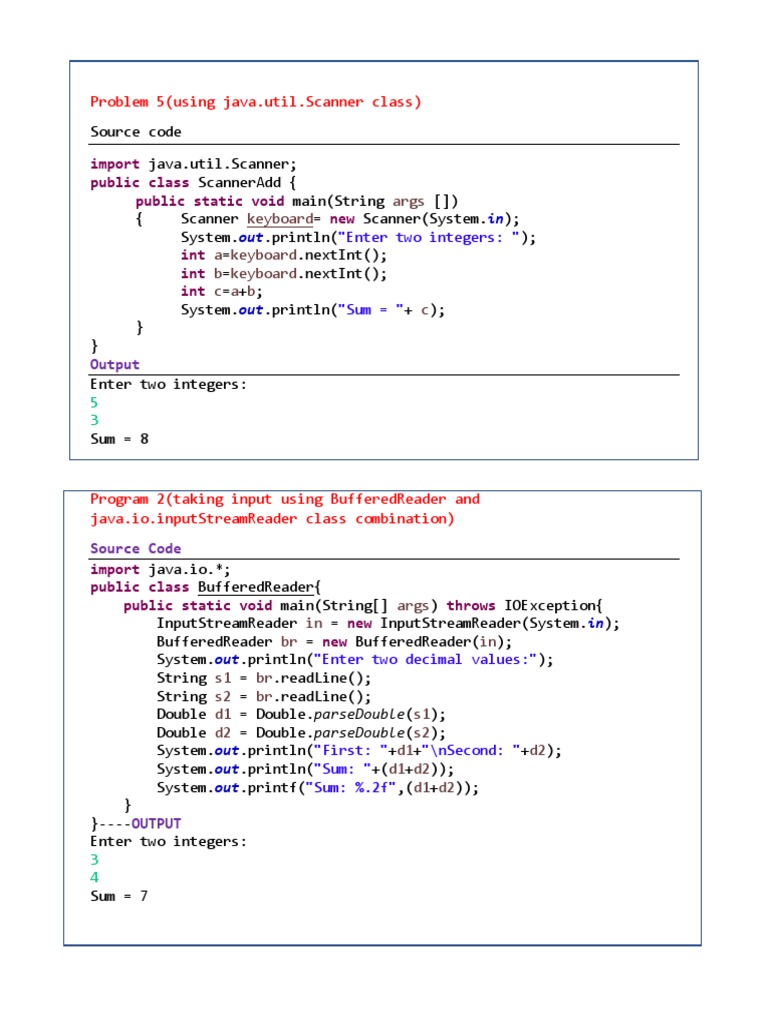 Import Public Class Public Static Void New Int Int Int: Problem 5 (Using Java - Util.scanner ...
