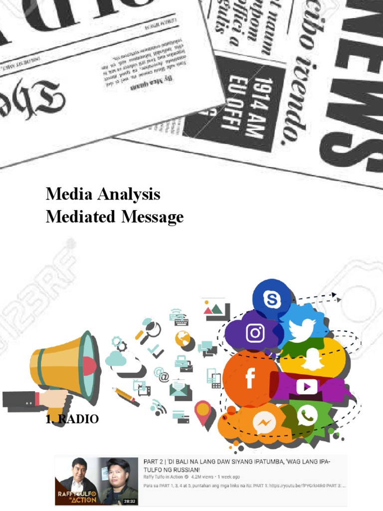 Media Analysis Mediated Message: 1. Radio | PDF