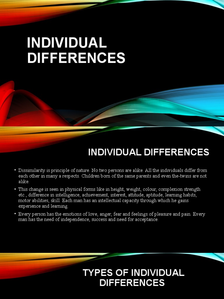 Understanding Individual Differences | PDF | Attitude (Psychology ...