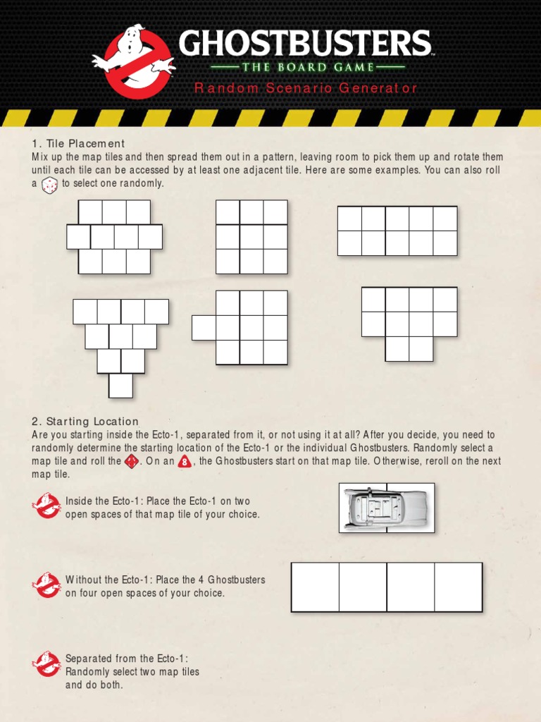 Random Scenario Setup for Ghostbusters | PDF | Map | Teaching Mathematics