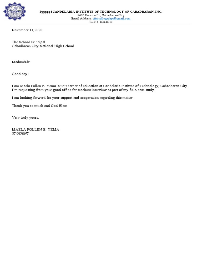 Permission of Letter | PDF