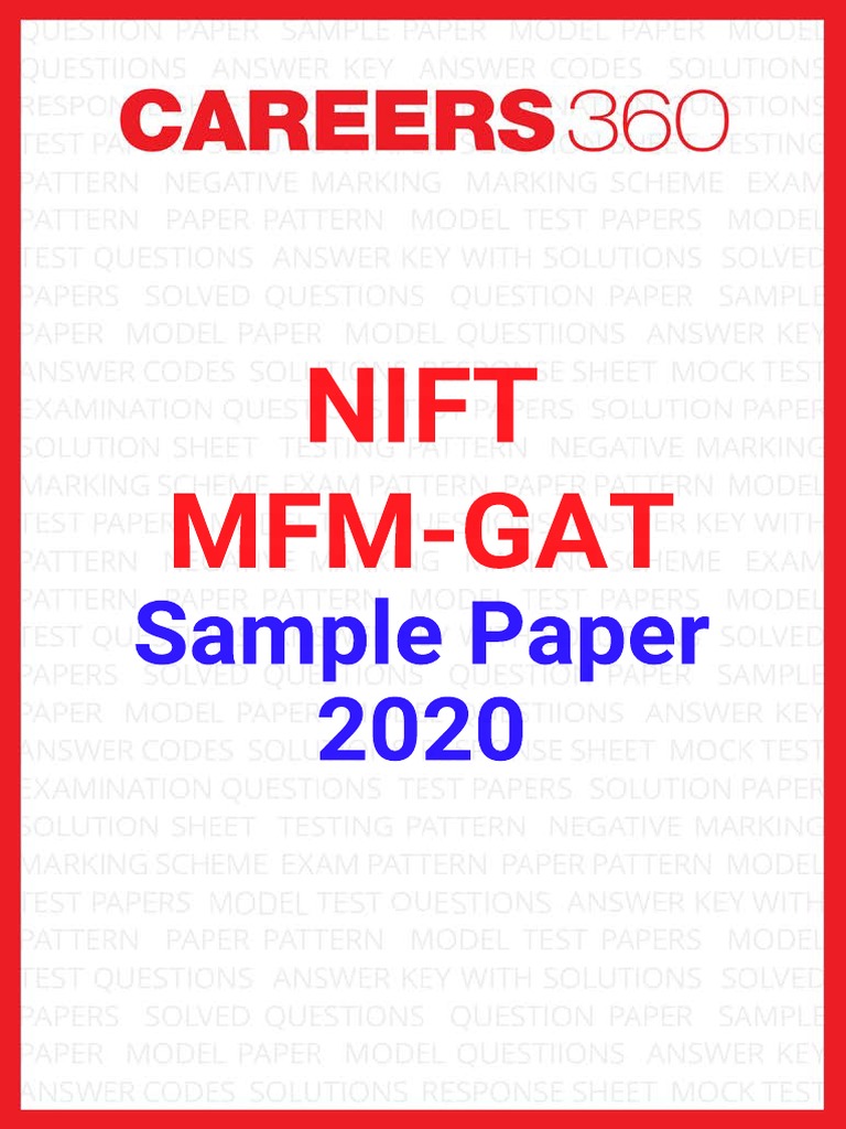 NIFT Sample Paper 2020 MFM Program GAT | PDF | Climate Change ...