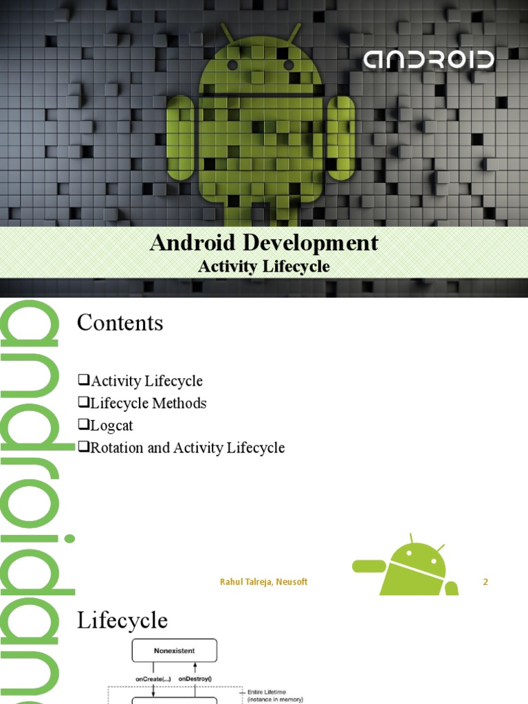 Android Development: Activity Lifecycle | PDF