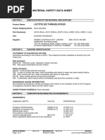 Loctite 243 Safety Data Sheet | PDF | Dangerous Goods | Toxicity