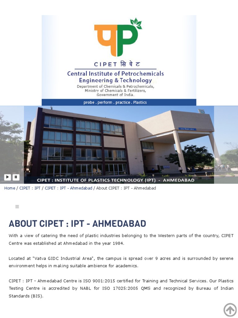 About CIPET PDF | PDF | Academic Degree | University And College Admission