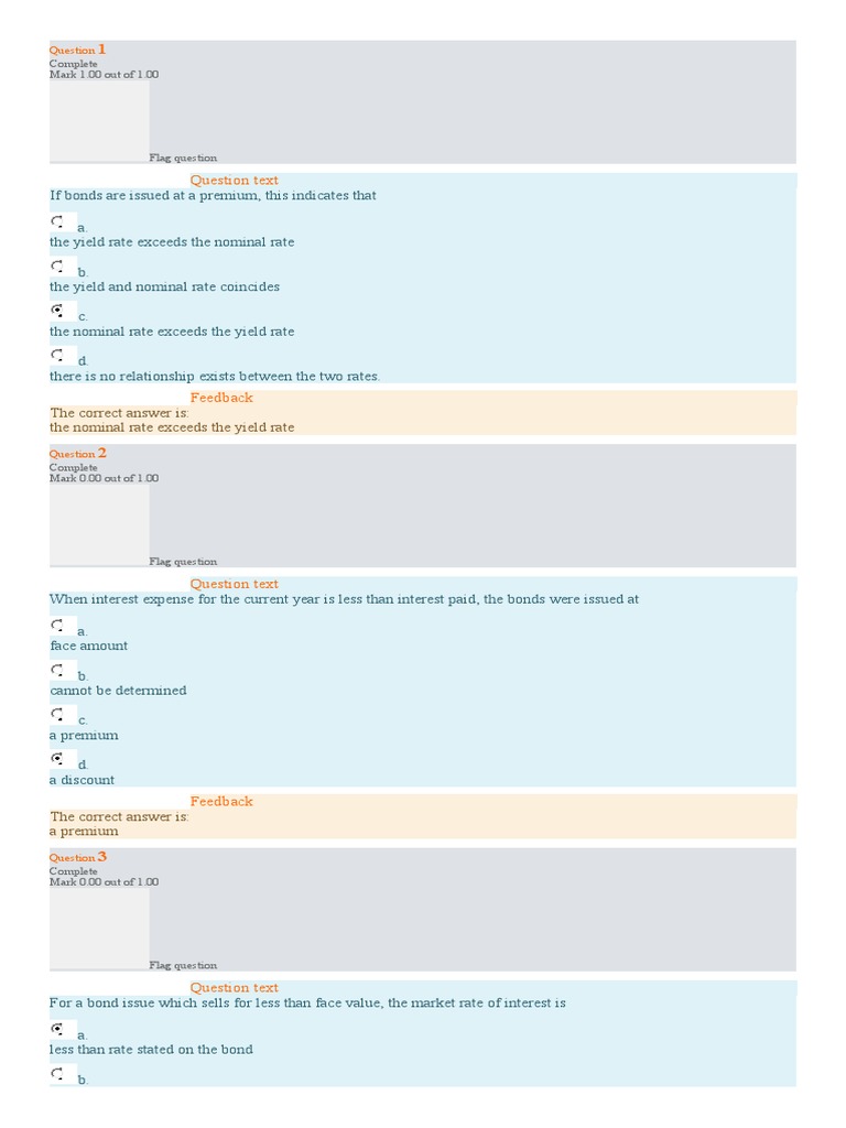 Bond Accounting Questions: Premiums, Discounts, Gains and Losses on ...