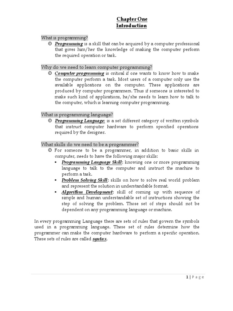 Lec Note On Programming | PDF | Computer Programming | Computer Program