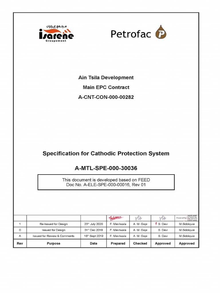 CP Petrofac Procedure | PDF | Anode | Pipeline Transport