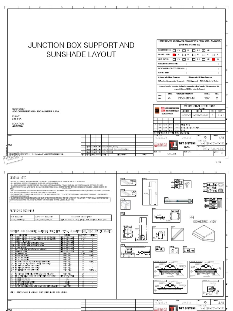 Junction Box Support and Sunshade Layout: Indra | PDF | Pipe (Fluid ...
