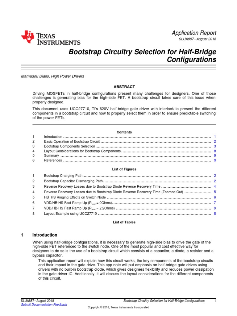Bootstrap Circuitry Selection For Half-Bridge Configurations | PDF ...