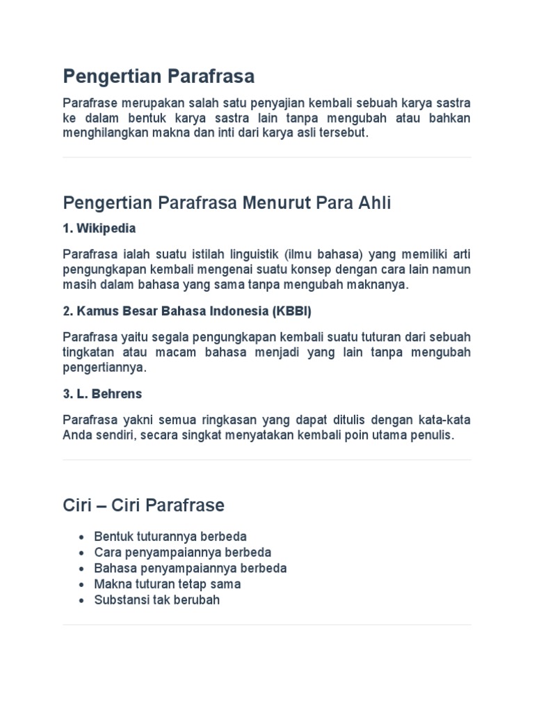 Panduan Parafrase Lengkap | PDF | Komputer