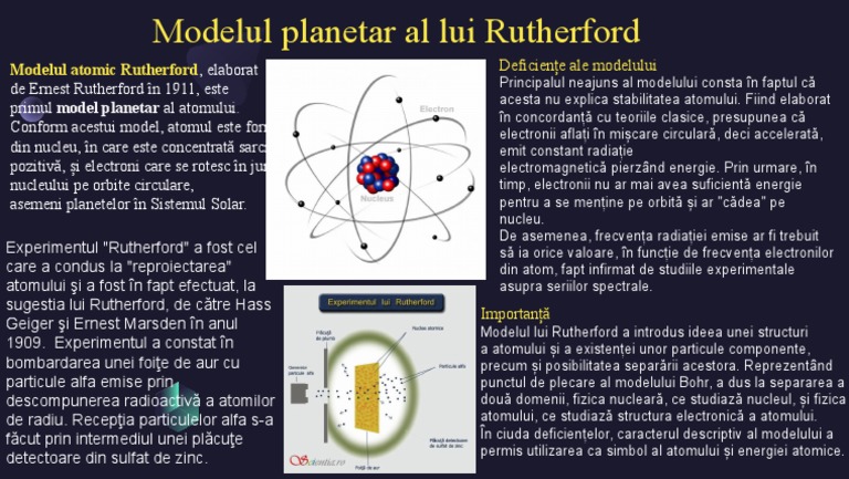 Modelul Planetar Al Lui Rutherford | PDF