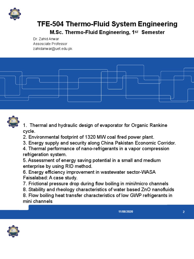 TFE-504 Thermo-Fluid System Engineering | PDF | Heat Transfer | Heat ...