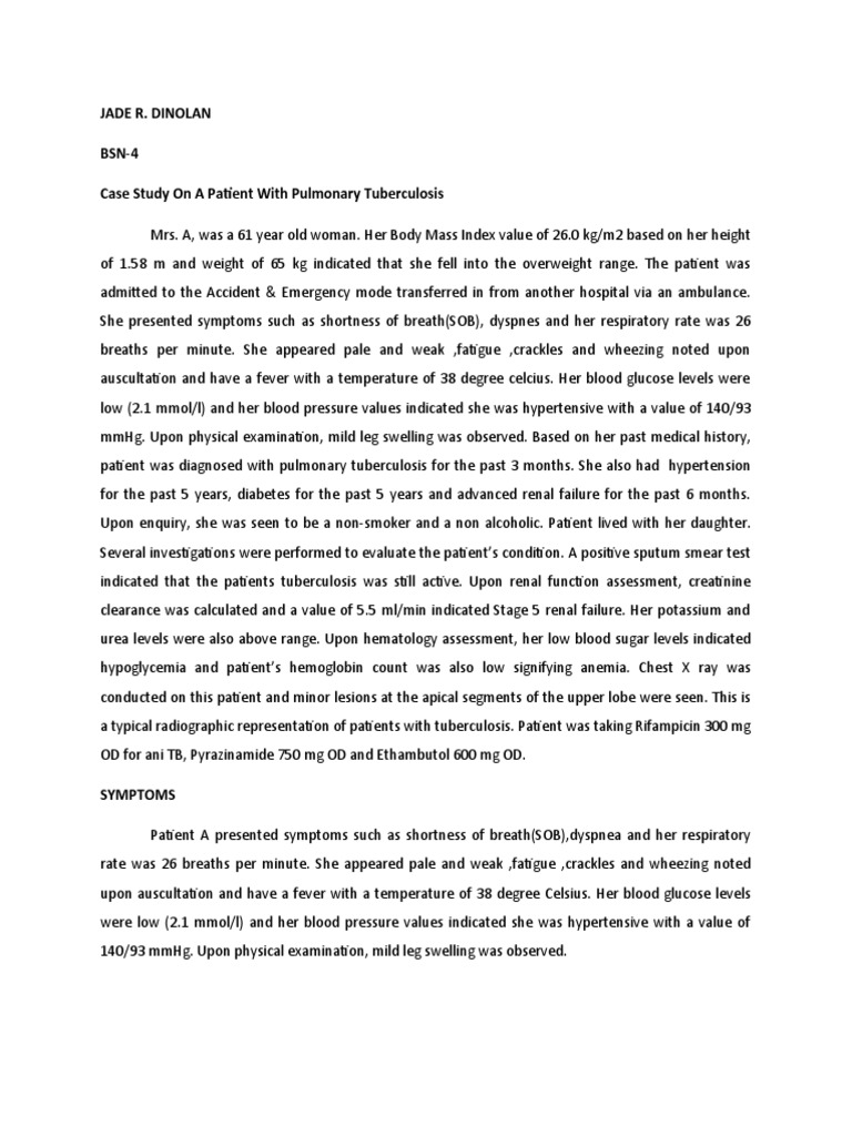 NCM 106 | PDF | Tuberculosis | Hypoglycemia