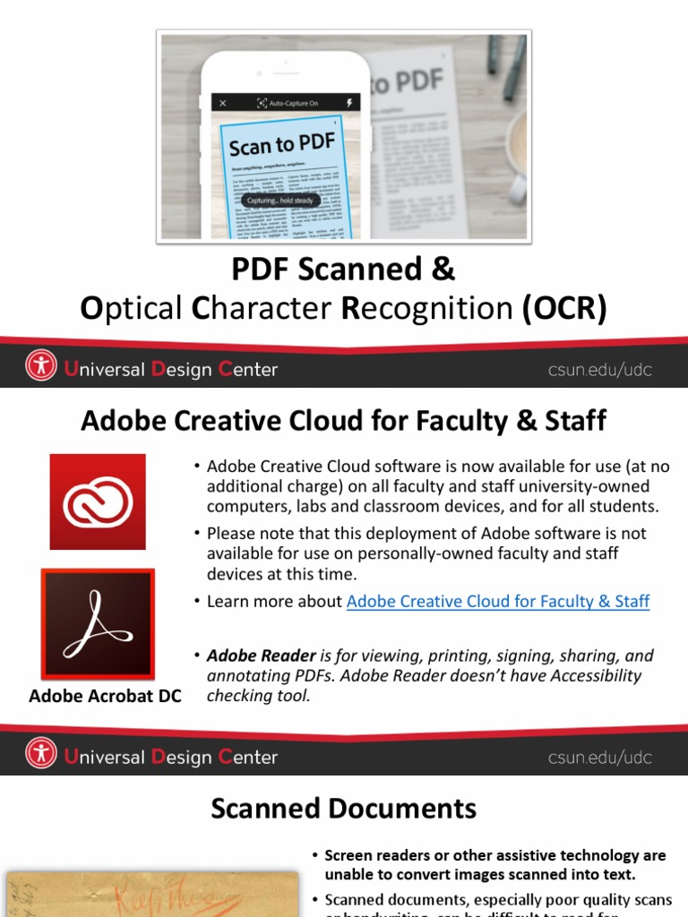 PDF Scanned & Optical Character Recognition (OCR) | PDF | Optical ...