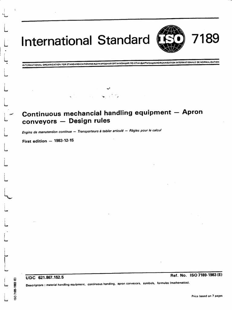 Iso 7189-1983 | PDF