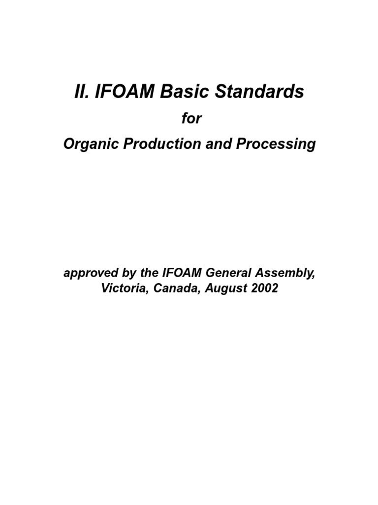 IFOAM Standards | PDF | Organic Farming | Crop Rotation