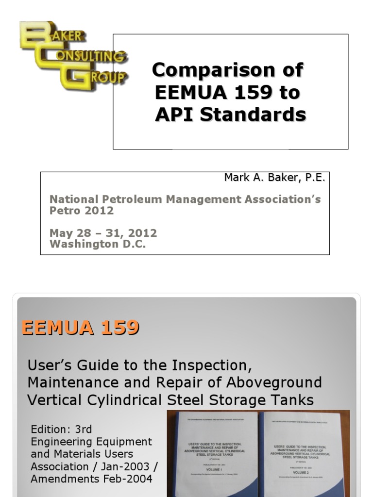 Comparison of EEMUA 159 To API Standards | PDF | Application ...