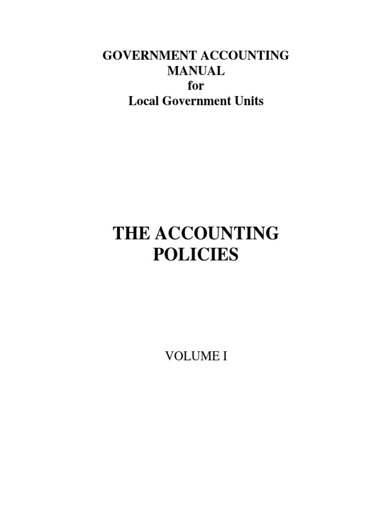 GAM For LGUs Volume I PDF | PDF | Intangible Asset | Depreciation