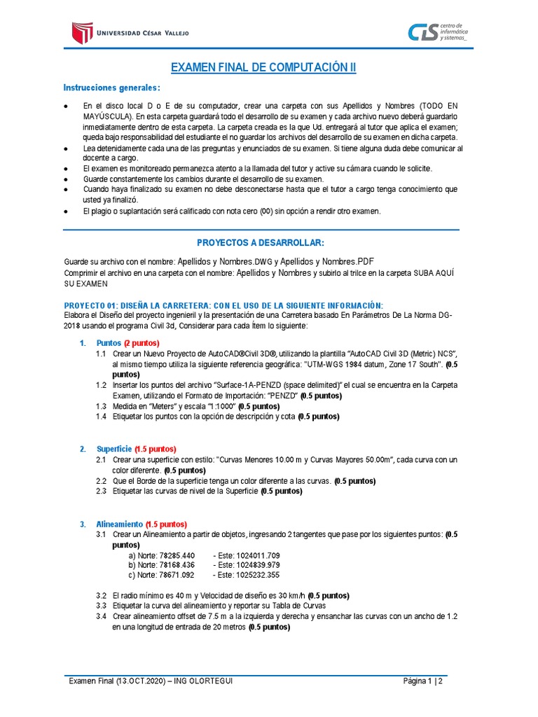 Examen Final De Segunda Unidad Computacion Ii Pdf Informática