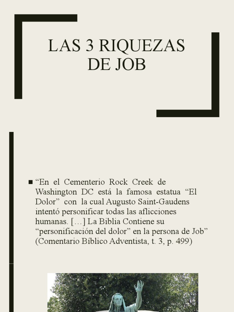 Las 3 Riquezas de Job | PDF