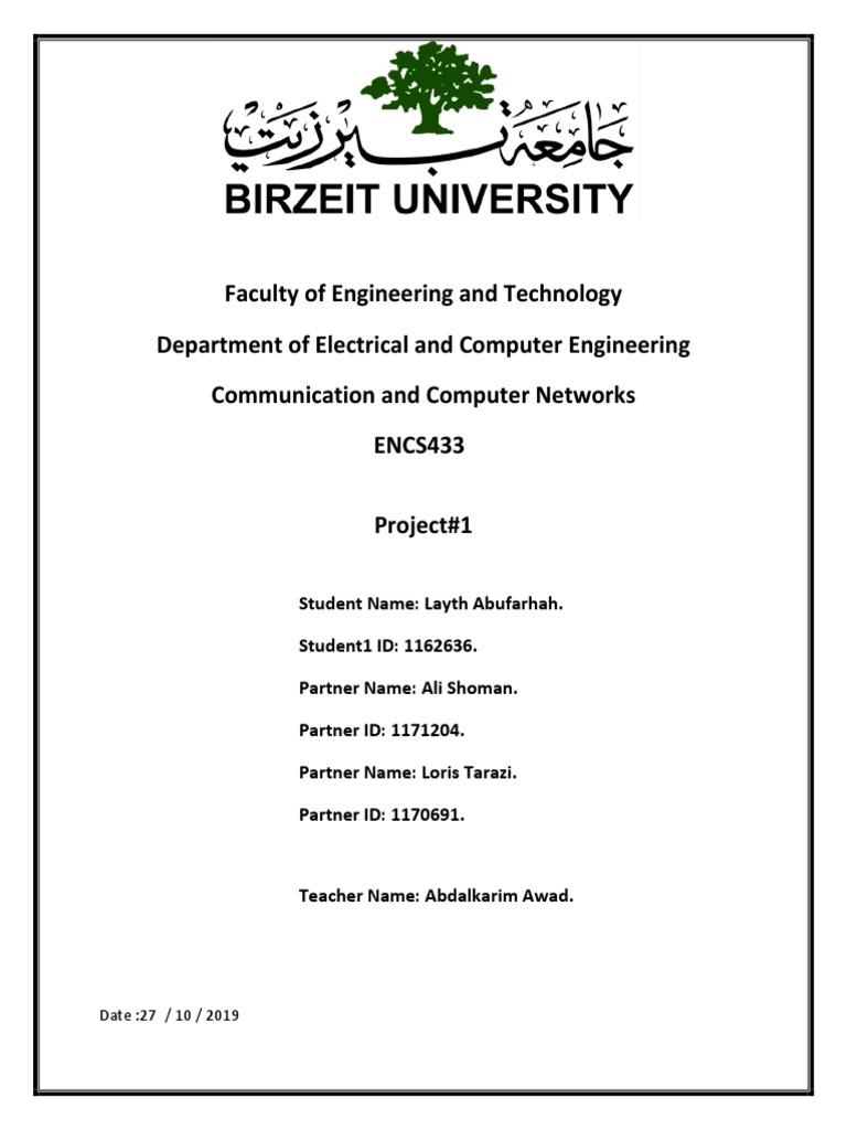 Faculty of Engineering and Technology Department of Electrical and ...